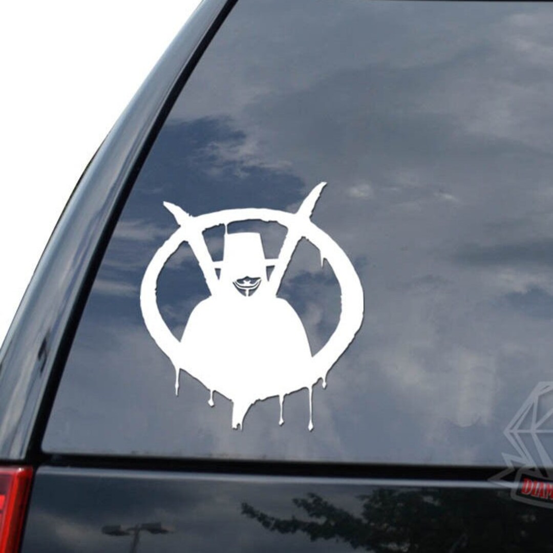 V Vendetta Revolution Protest Sticker Decal for Car Truck Motorcycle ...