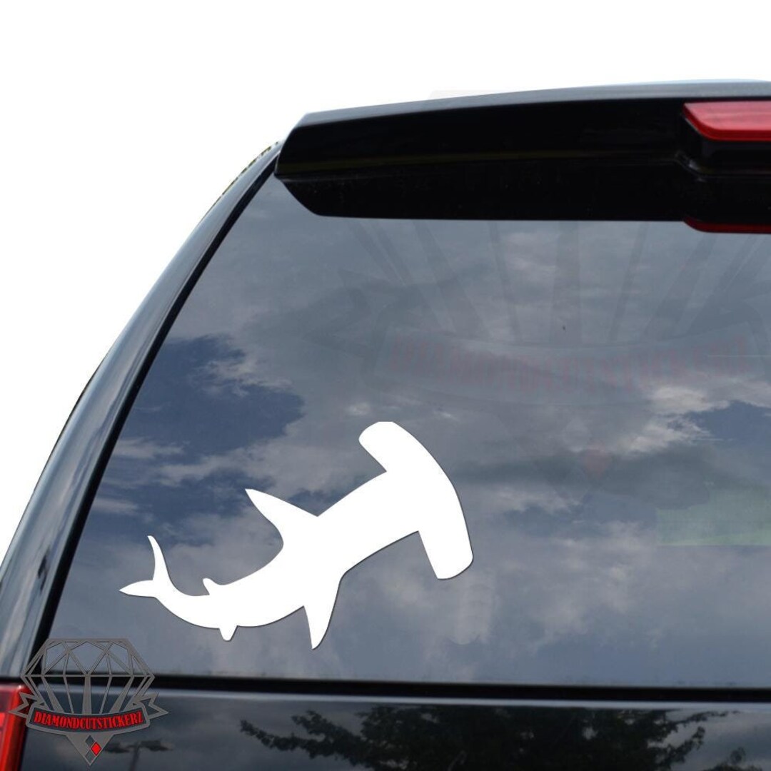 Hammerhead Shark Fish Predator Ocean Sticker Decal for Car Truck ...