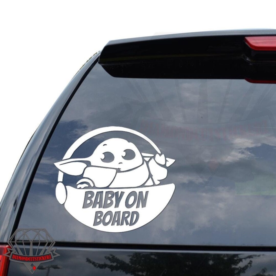Baby on Board Grogu Baby Yoda Jedi Sticker Decal for Car Truck ...