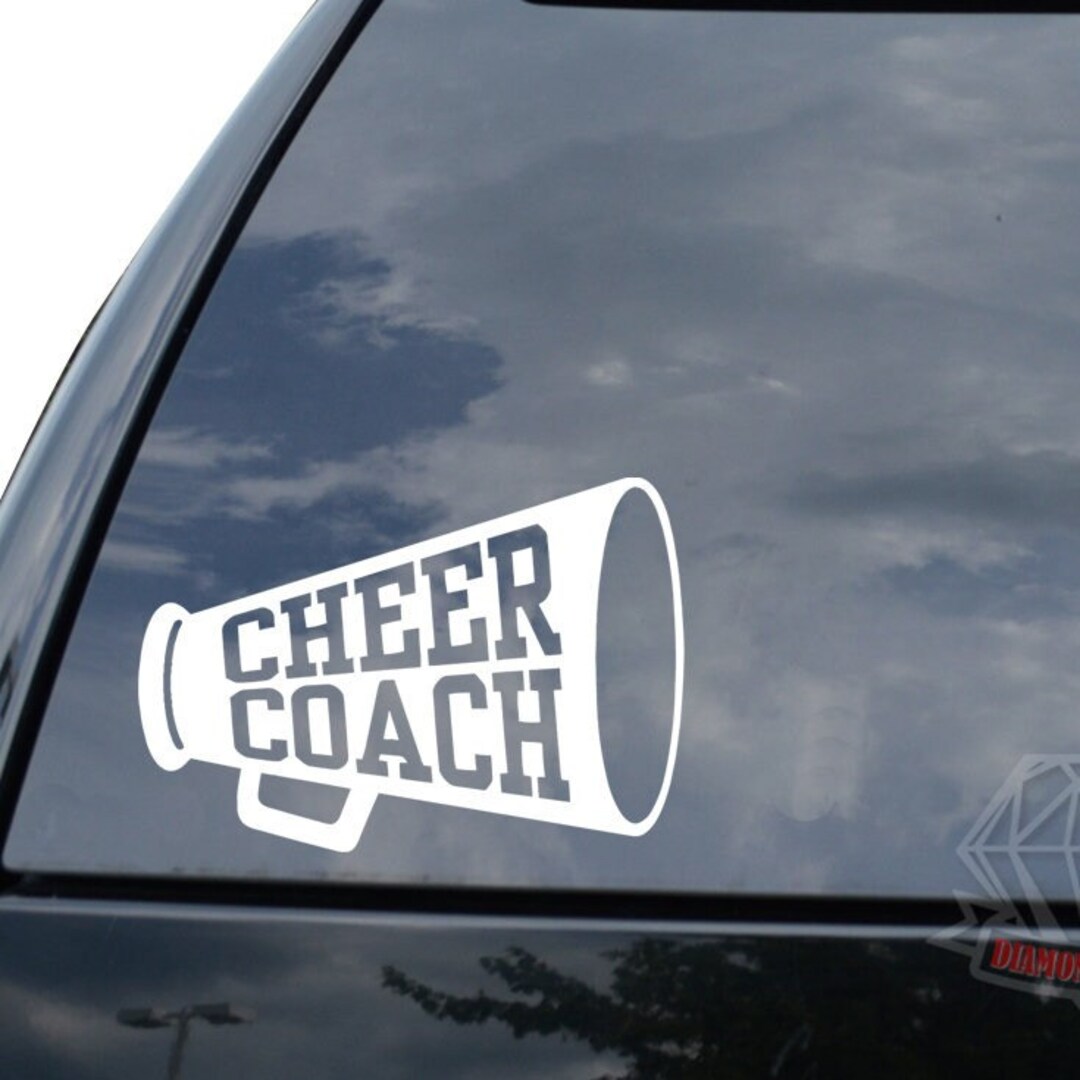Cheer Coach School Cheerleader Cheerleading Sticker Decal for Car Truck ...