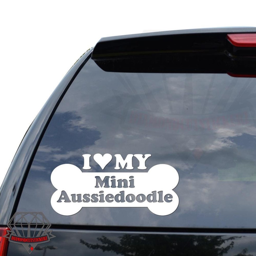I Love My Mini Aussiedoodle Australian Shepherd Poodle Pet Dog Sticker ...