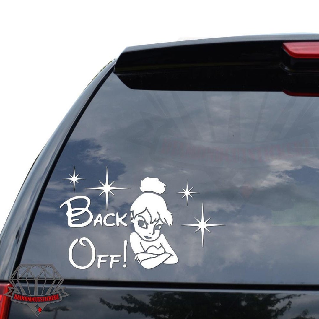 Back off Tailgater Tailgate Tinkerbell Tinker Bell Fairy Sticker Decal ...