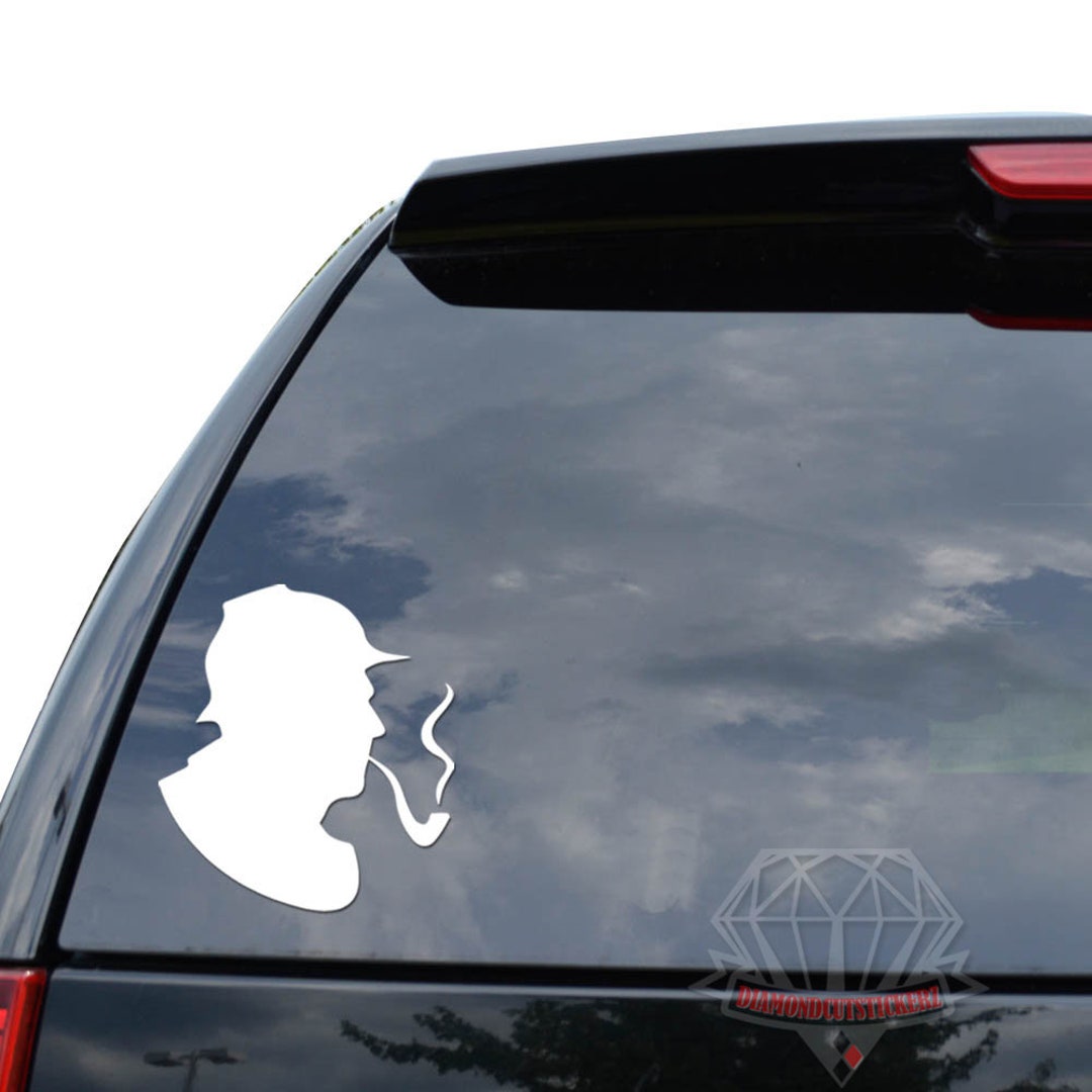 Sherlock Holmes Smoking Pipe English Detective Sticker Decal for Car ...