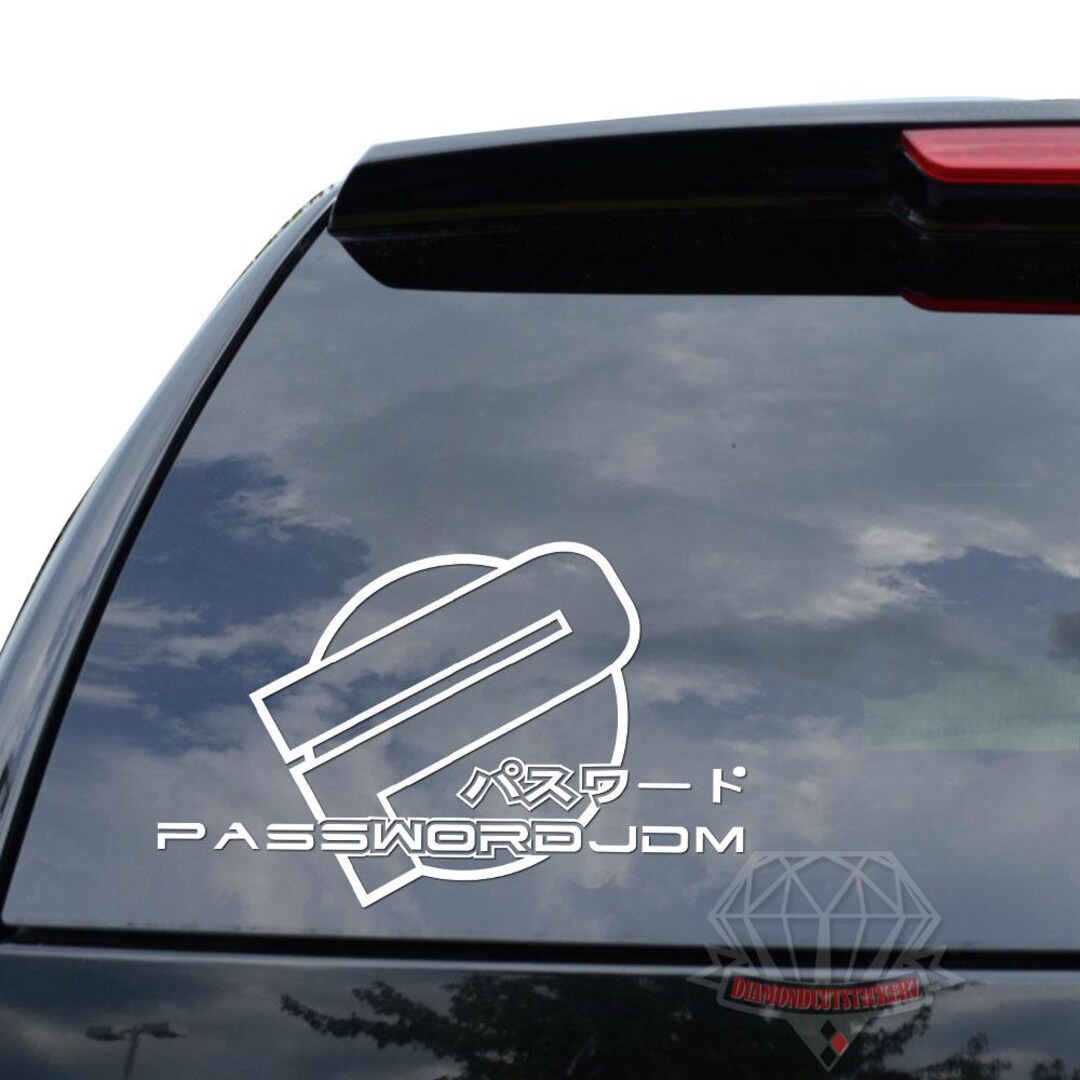 Password Kanji Symbol JDM Japanese Motorsports Racing Sticker Decal for ...