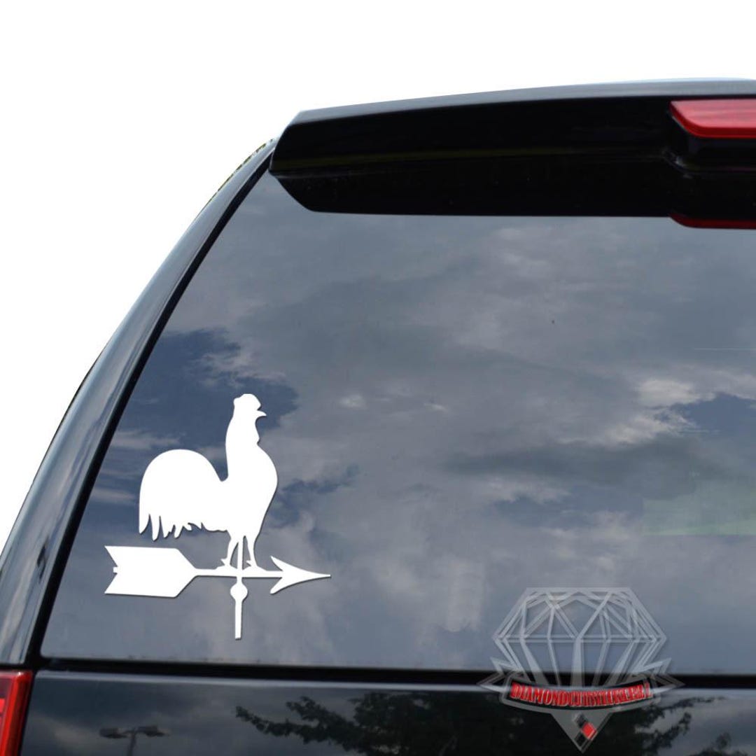 Rooster Weather Vane Wind Direction Farm Sticker Decal for Car Truck ...
