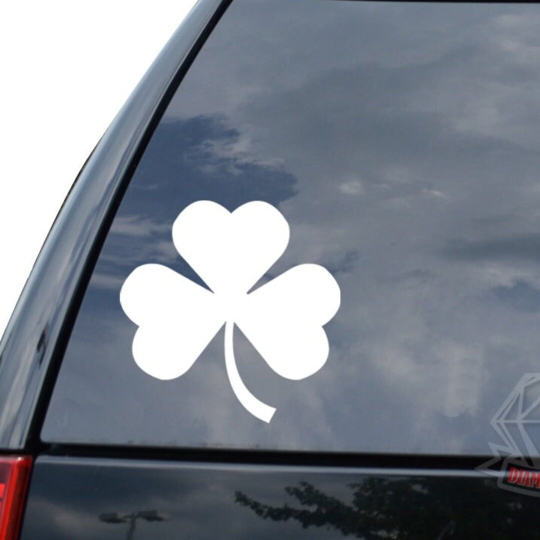 Shamrock Cloverleaf Irish Clover Luck Sticker Decal for Car Truck ...