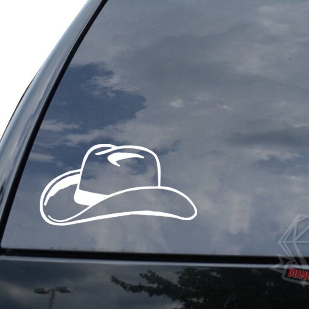 Cowboy Stetson Hat Horse Ranch Sticker Decal for Car Truck Motorcycle ...