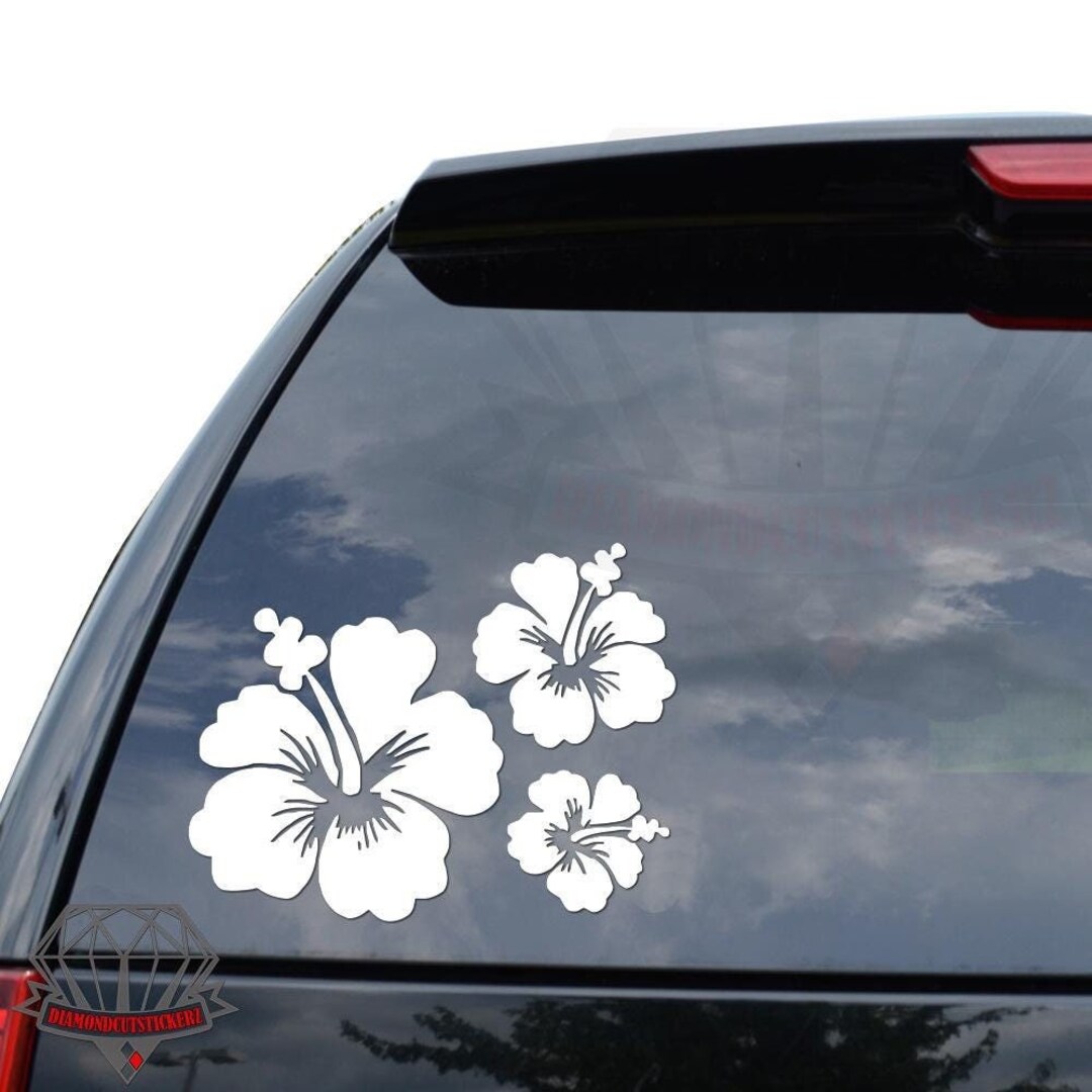 Hawaiian Hibiscus Flower Hawaii Islands Sticker Decal for Car Truck ...