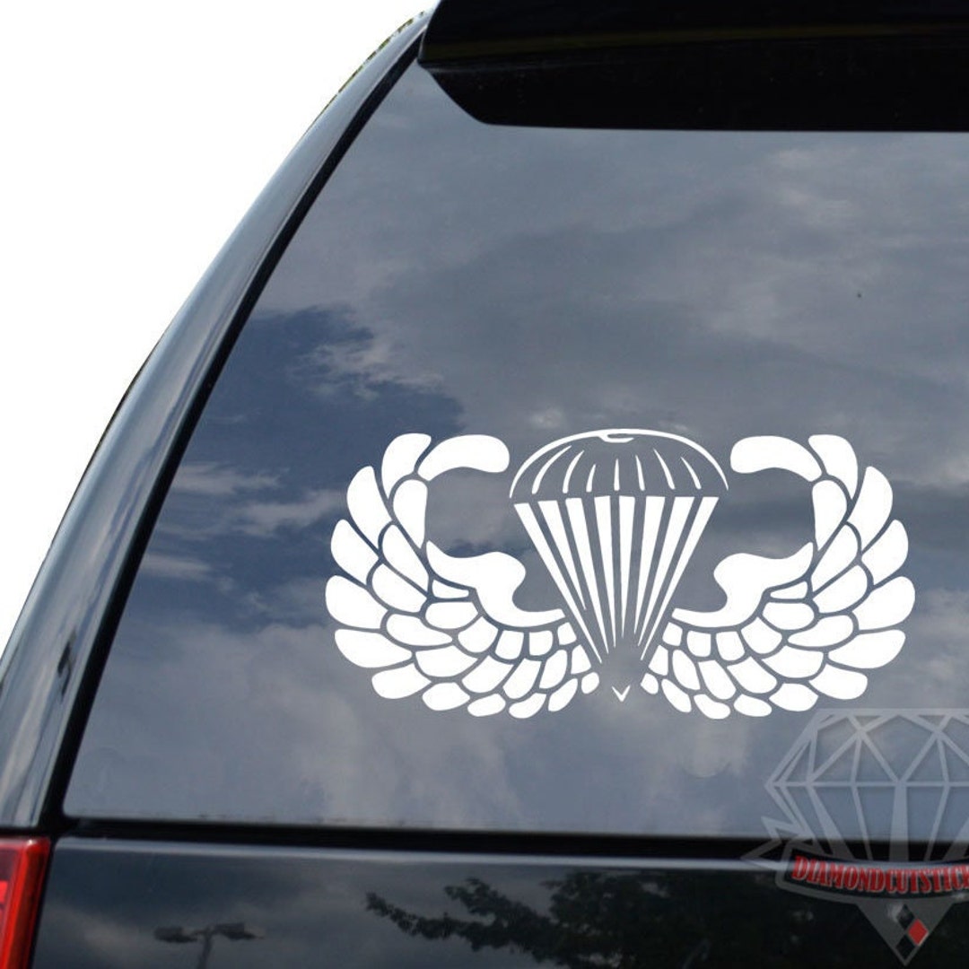Airborne Paratrooper US Army Parachute Military Airplane Sticker Decal ...