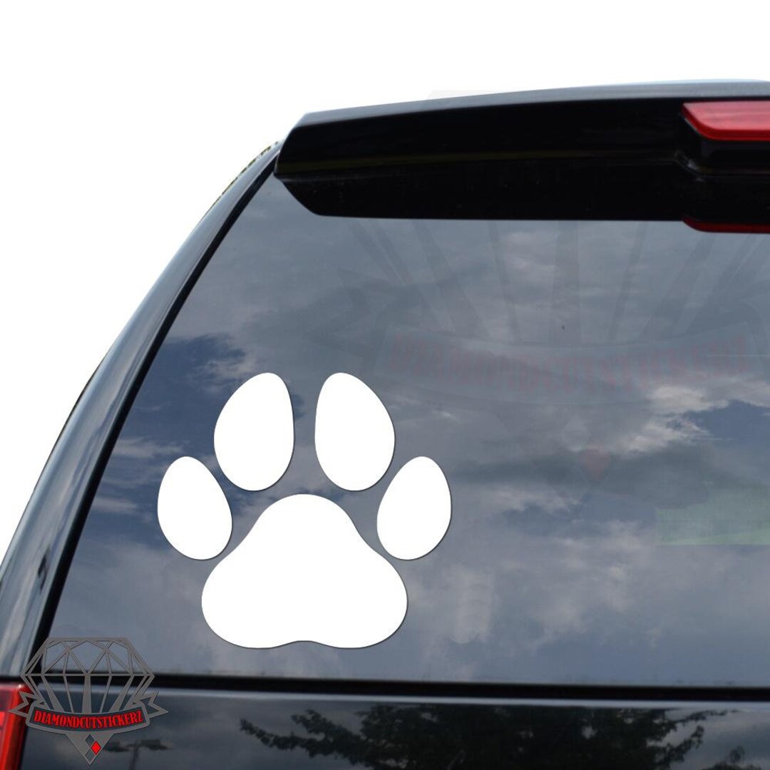Dog Paw Print Tracks Pet Owner Sticker Decal for Car Truck Motorcycle ...