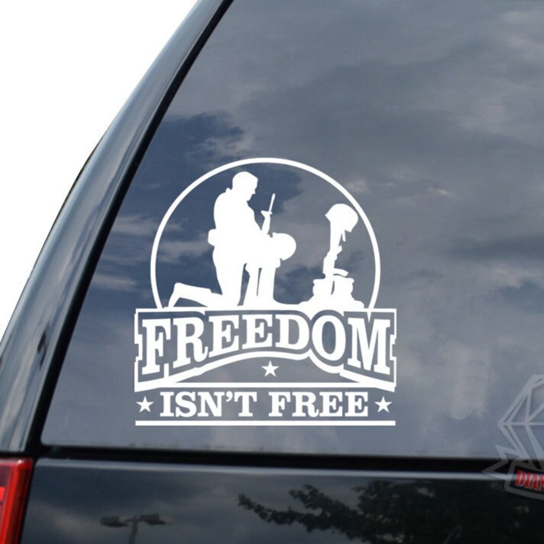 Freedom Isn't Free Fallen Soldier Veteran US Military Sticker Decal for ...