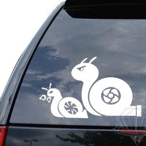 Snail Twin Turbo Engine Funny JDM Japanese Motorsports Racing Sticker ...