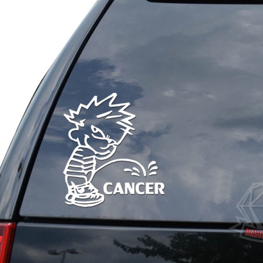 Boy Pee Piss on Cancer Sticker Decal for Car Truck Motorcycle Window ...