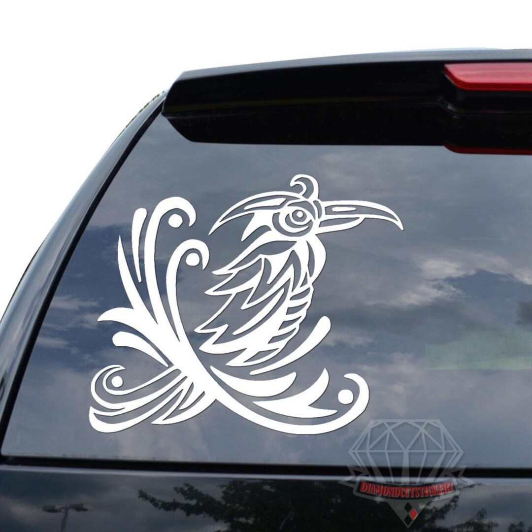 Tribal Art Raven Bird Sticker Decal for Car Truck Motorcycle Window ...