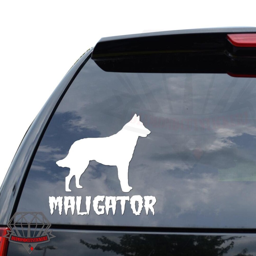 Maligator Belgian Malinois K9 Police Dog Pet Sticker Decal for Car ...