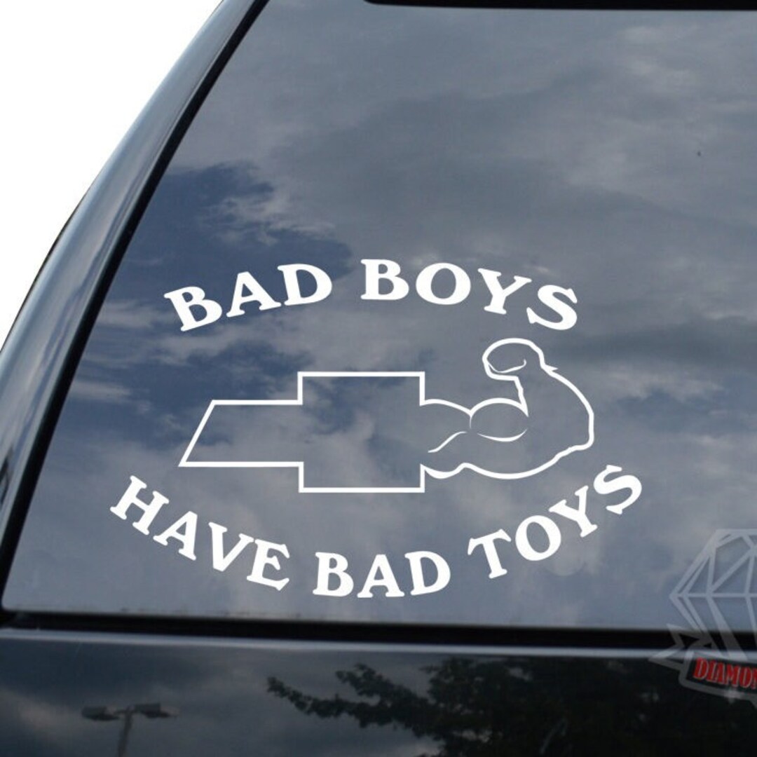 Bad Boys Have Bad Toys Muscle Car Horsepower Sticker Decal for Truck ...