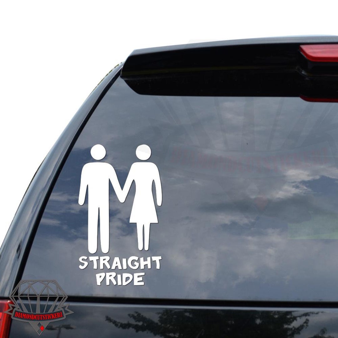 Straight Pride Heterosexual Couple Love Sticker Decal for Car Truck ...