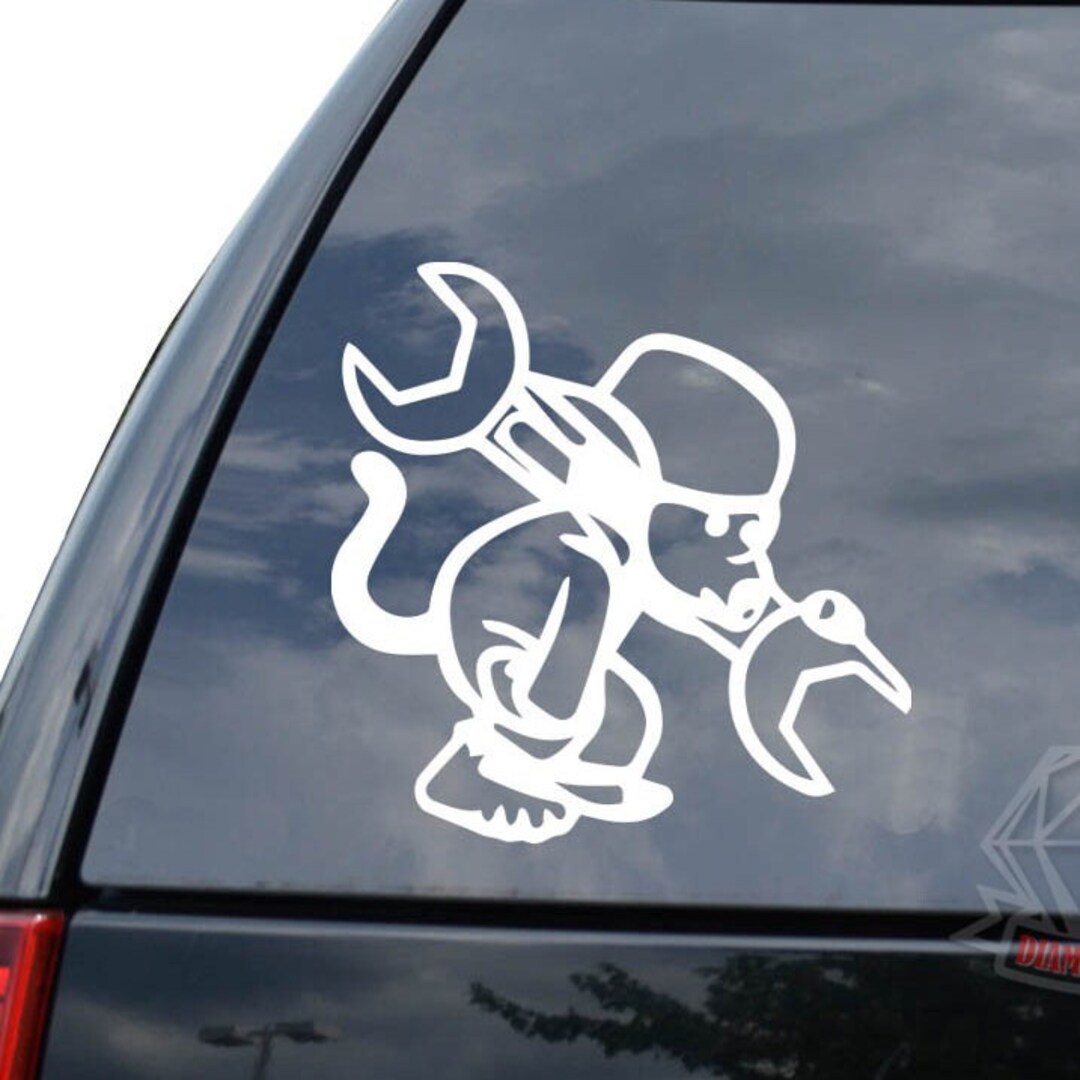 Grease Monkey Mechanic JDM Japanese Motorsports Racing Sticker Decal ...
