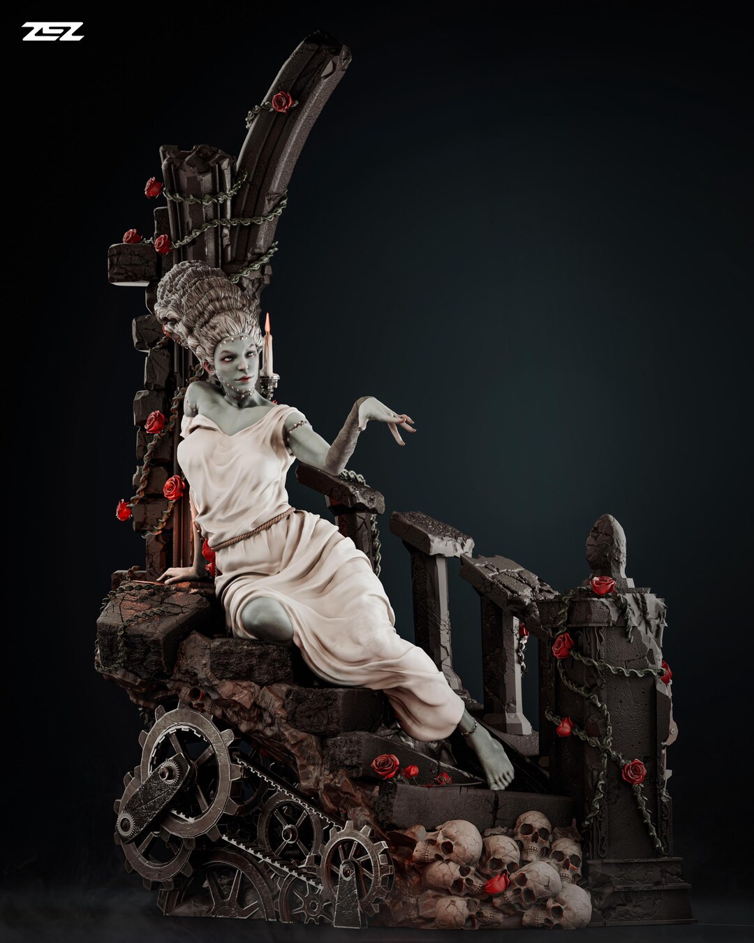 Bride of Frankenstein 1/6 Scale Resin Kit - Model Kit for Hobbyists ...