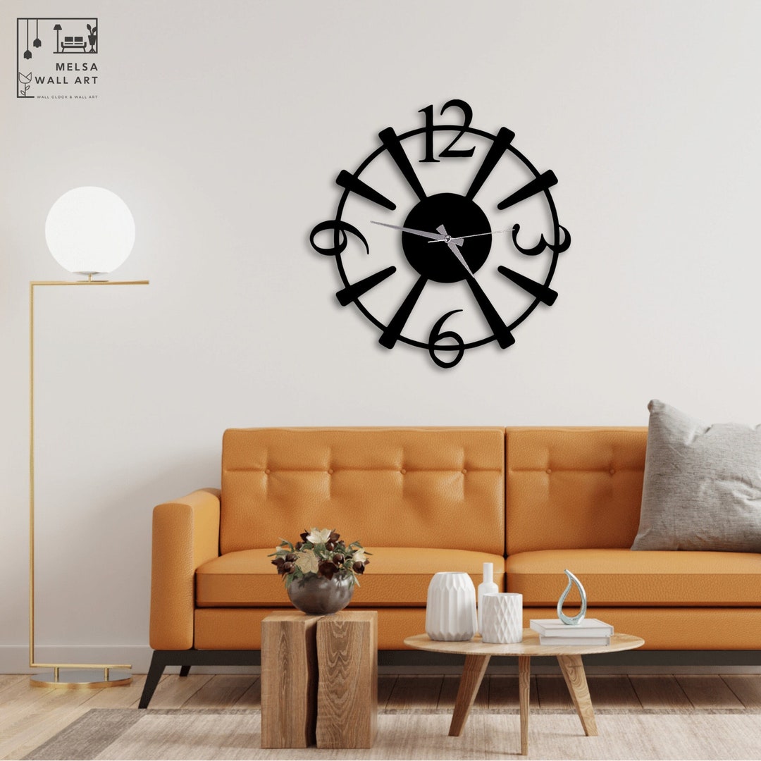 Numbers Large Wall Clock, Modern Wall Clock, Oversized Wall Clock ...