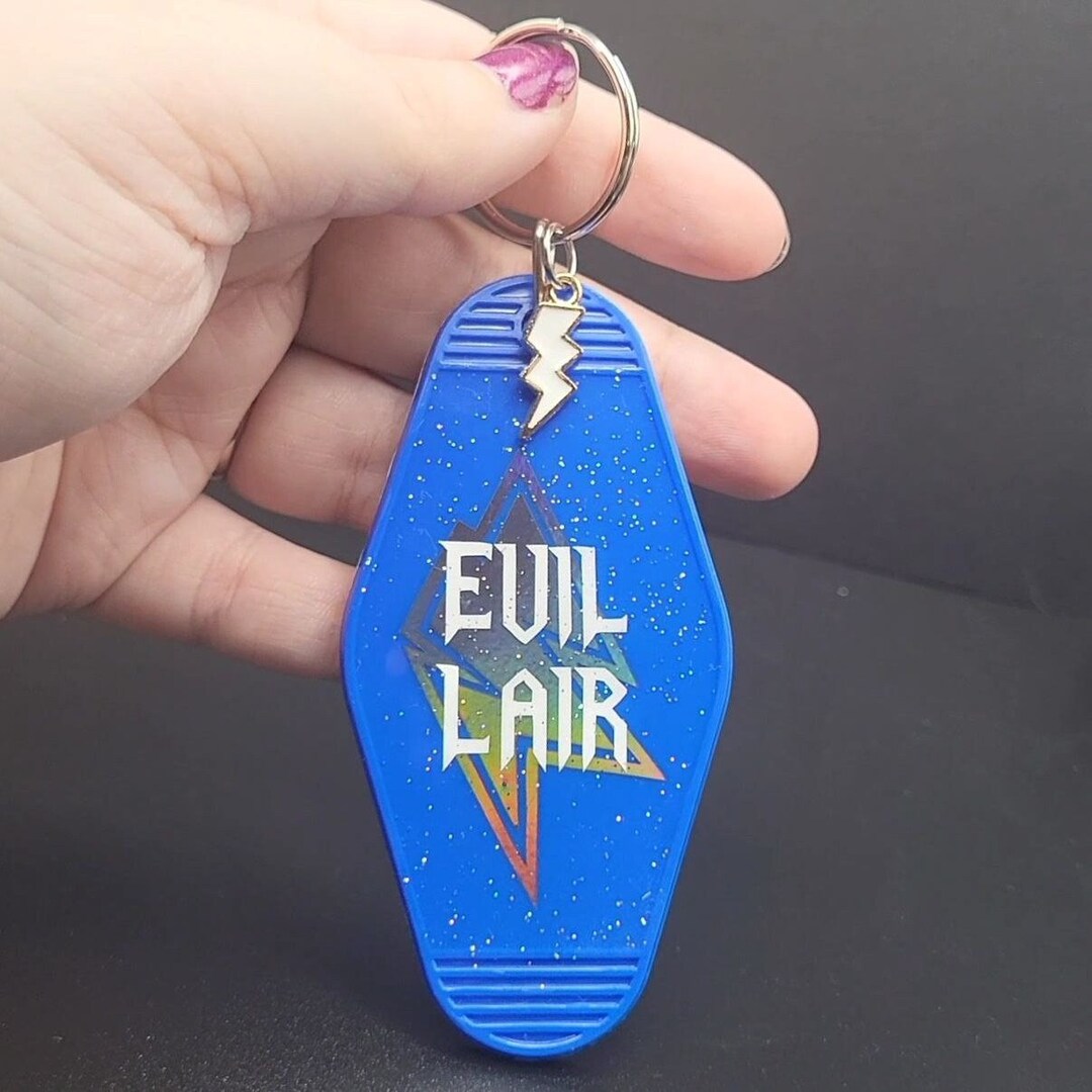 No Place Like Evil Lair Megamind-inspired Holo Resin Motel Keychain - Etsy