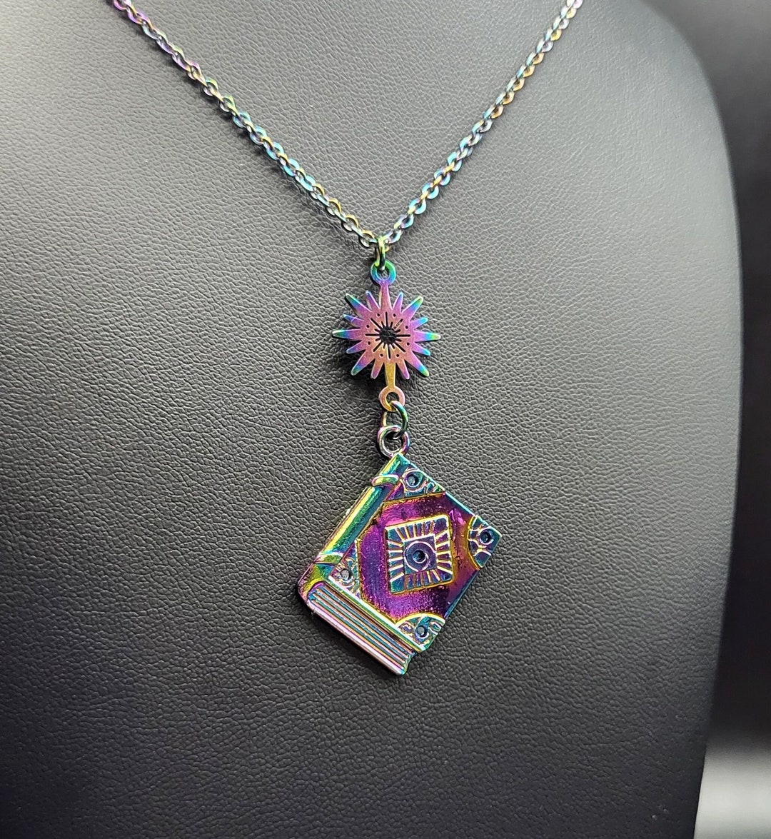 The Archmage Gale-inspired Rainbow Spell Book and Starburst Pendant - Etsy