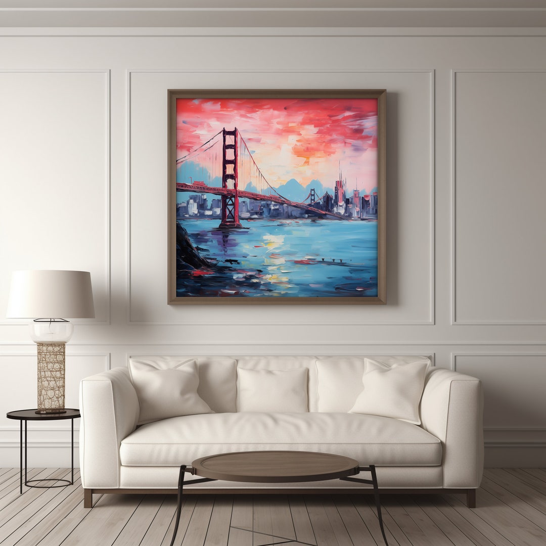 Golden Gate Symphony Landscape Printable Art - Etsy