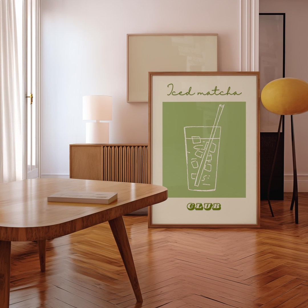 Iced Matcha Art Print Matcha Tea Poster Zen Kitchen Art Japanese Tea ...