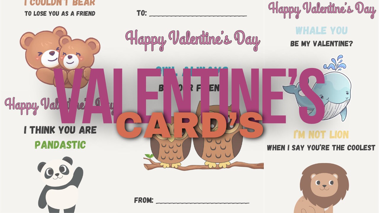 Valentine's Card for Friends Valentine's Day Canva Template - Etsy