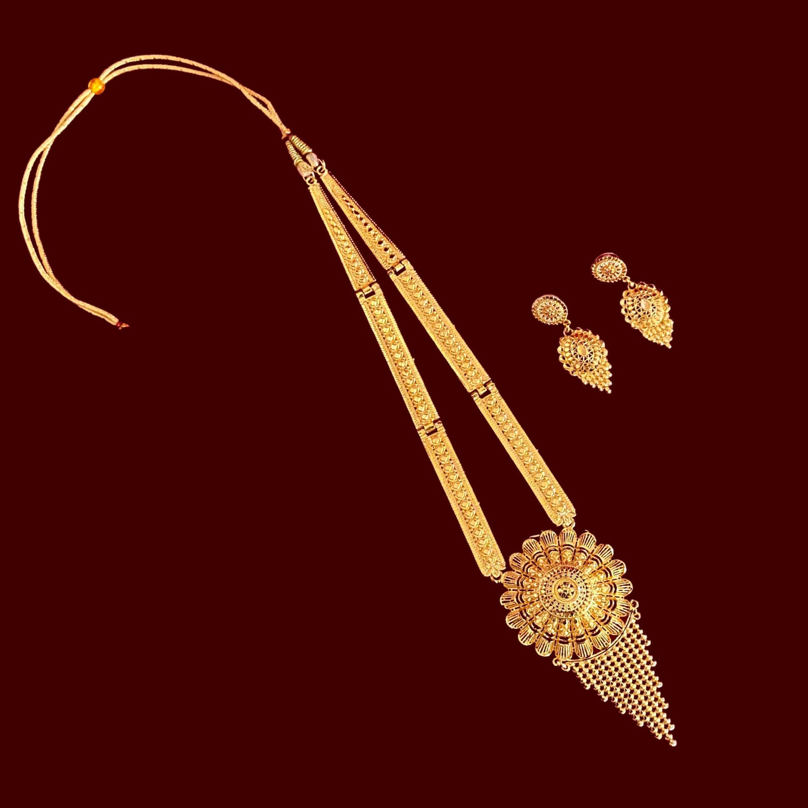 Indian Jewelry Desi Gold Necklace Chain Antique Festive Wedding Desi ...