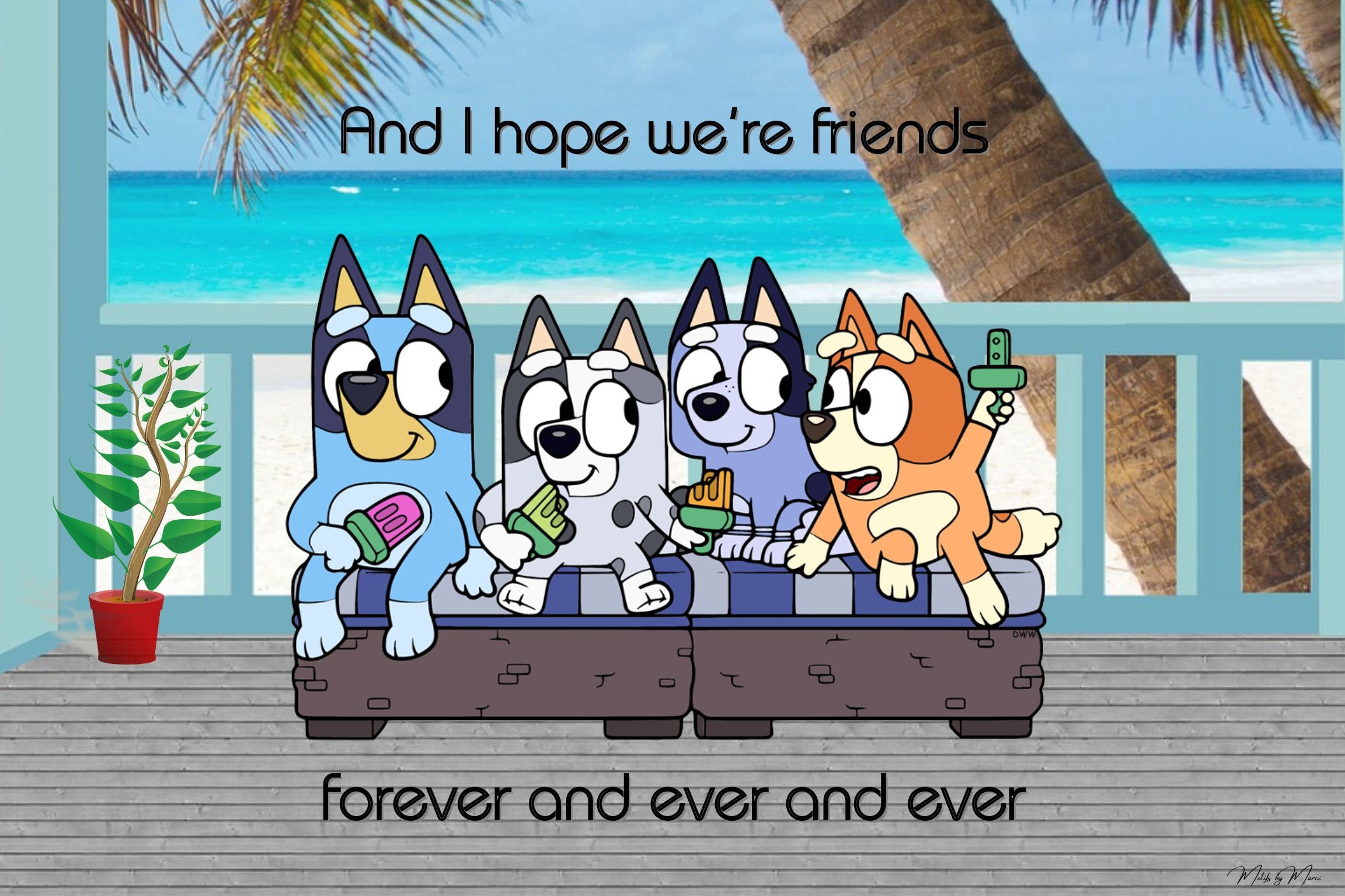 Bluey Bingo Muffin Socks Friends Forever and Ever Decor Digital ...