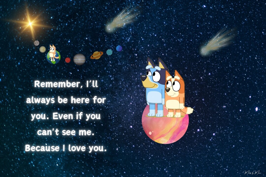 Bluey, Bingo, Chilli Sleepytime Inspirational Decor - Etsy