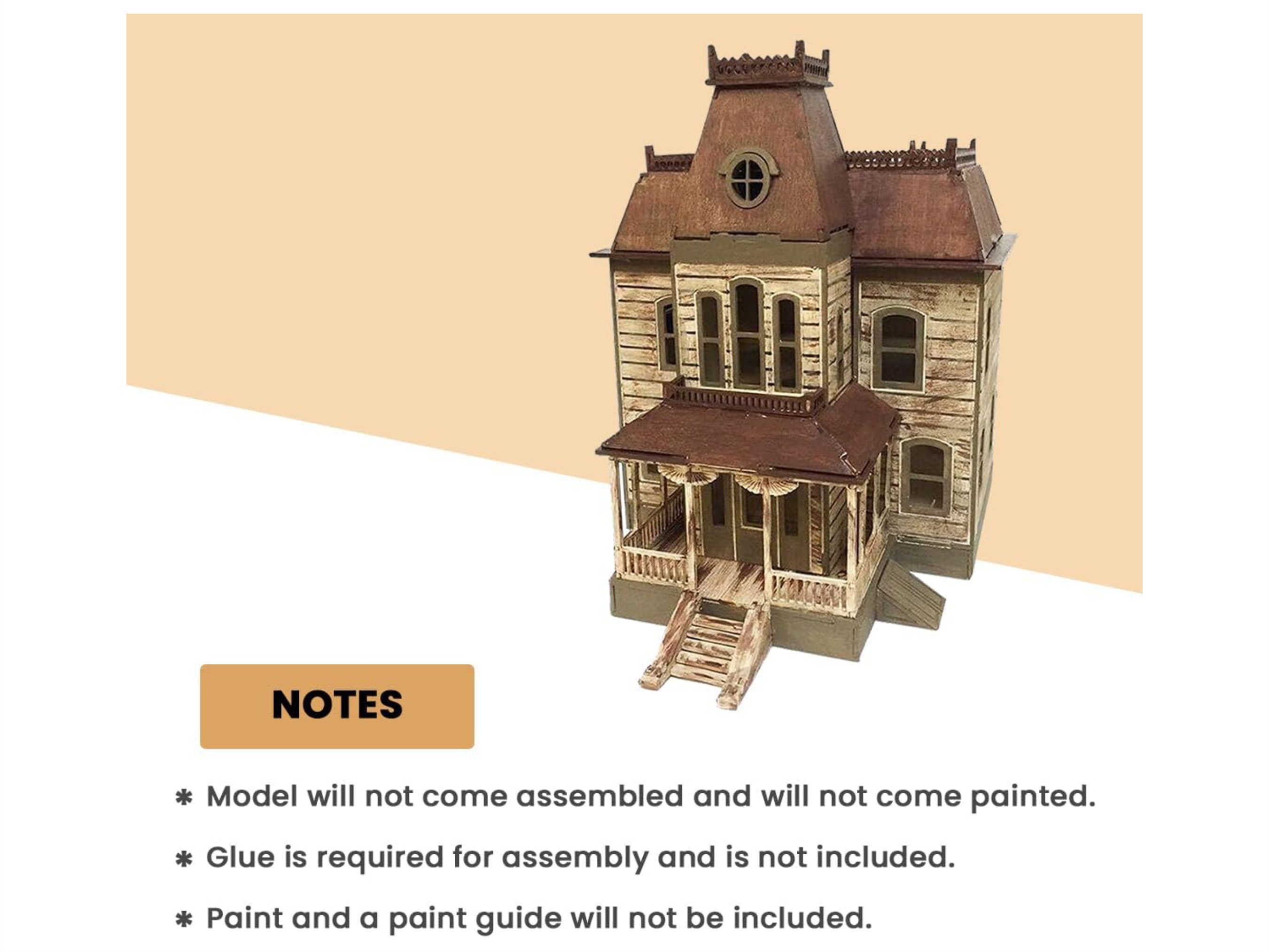 3D Wooden Puzzle Miniature Bates House Kit - DIY Tiny House Kit From ...