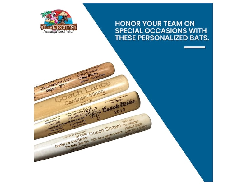 Mini Baseball Bat Keepsake - Fathers Day Gift, Engraved Mini Bat ...