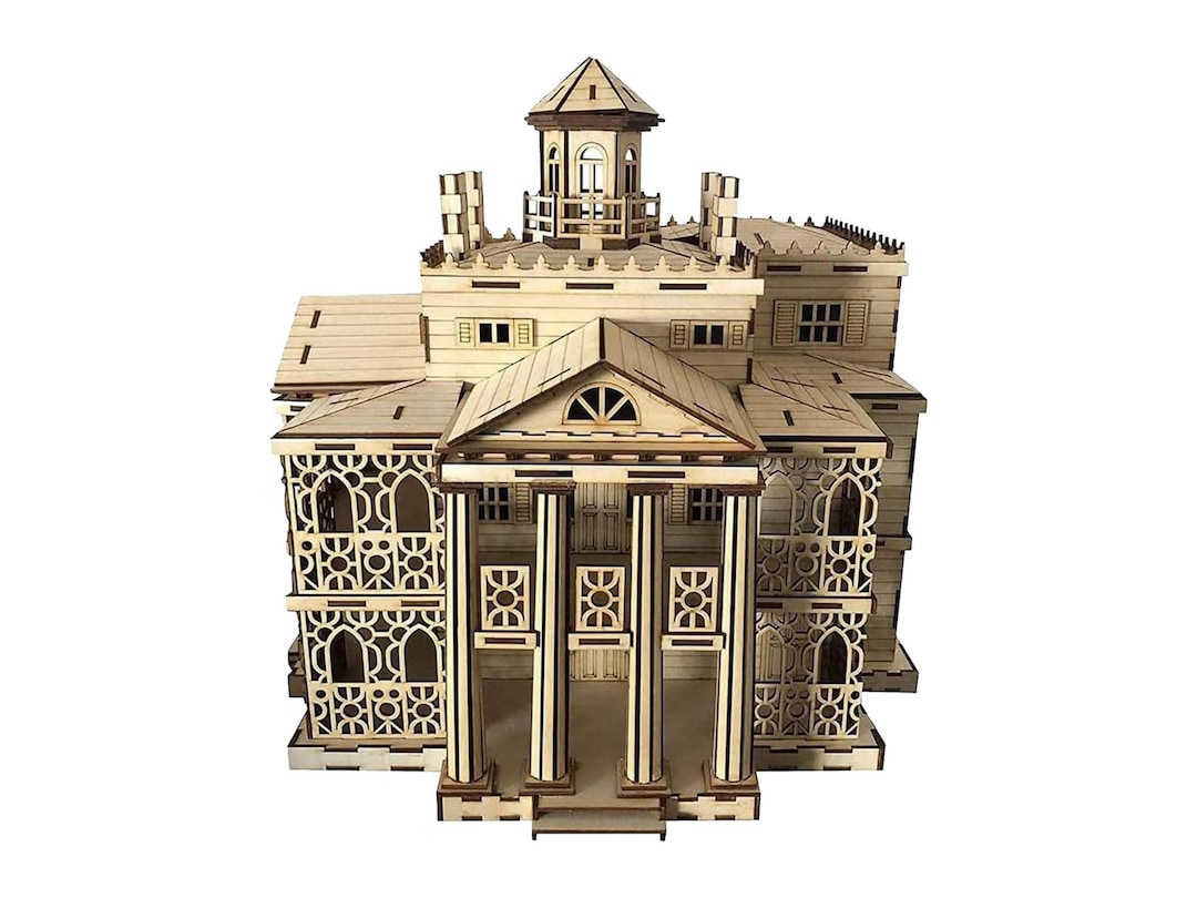 Haunted House Model Kit 3D Wooden Puzzle Halloween Decor DIY Craft Kit ...