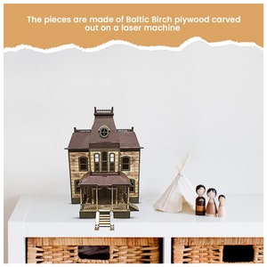 3D Wooden Puzzle Miniature Bates House Kit - DIY Tiny House Kit From ...