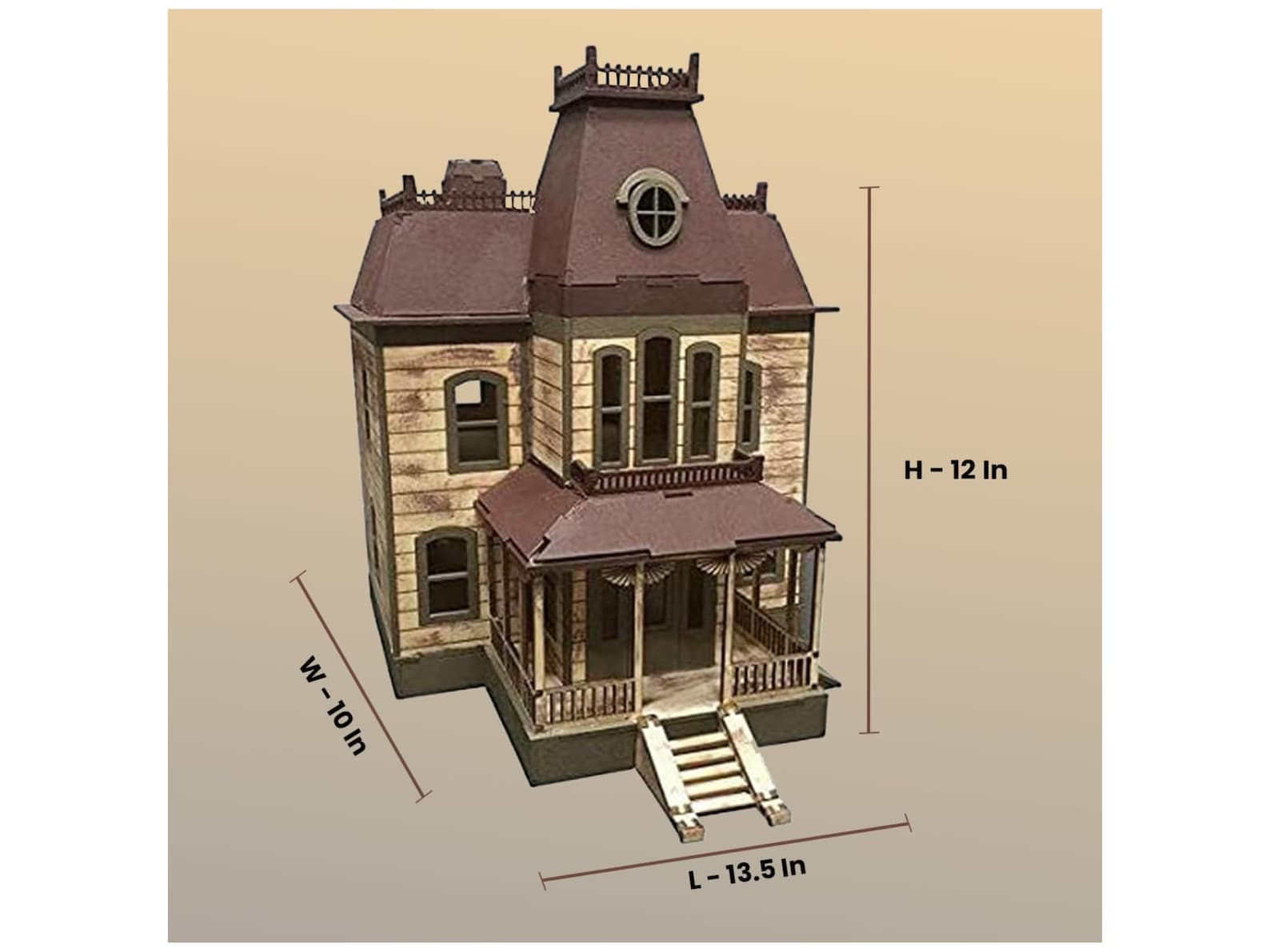 3D Wooden Puzzle Miniature Bates House Kit - DIY Tiny House Kit From ...