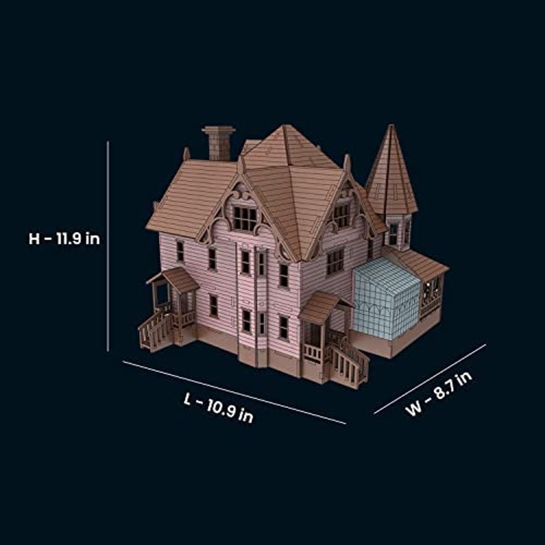 Pink Palace Coraline House Model Kit Easy to Assemble Made With Baltic ...
