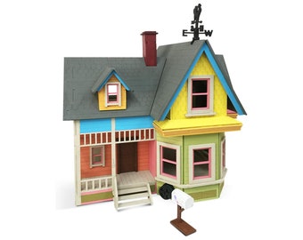 Wood Model Kit of up House - 3D Puzzle - Etsy