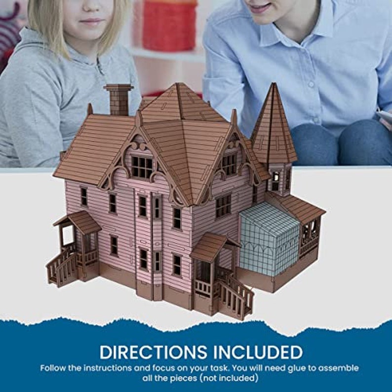 Pink Palace Coraline House Model Kit Easy to Assemble Made With Baltic ...