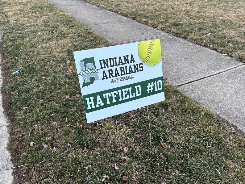 Customizable Canva Softball Yard Sign Template - Minimalistic & Simple ...