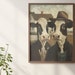 American Gothic Cow Art Print, Grant Wood Inspired Digital Cows With ...
