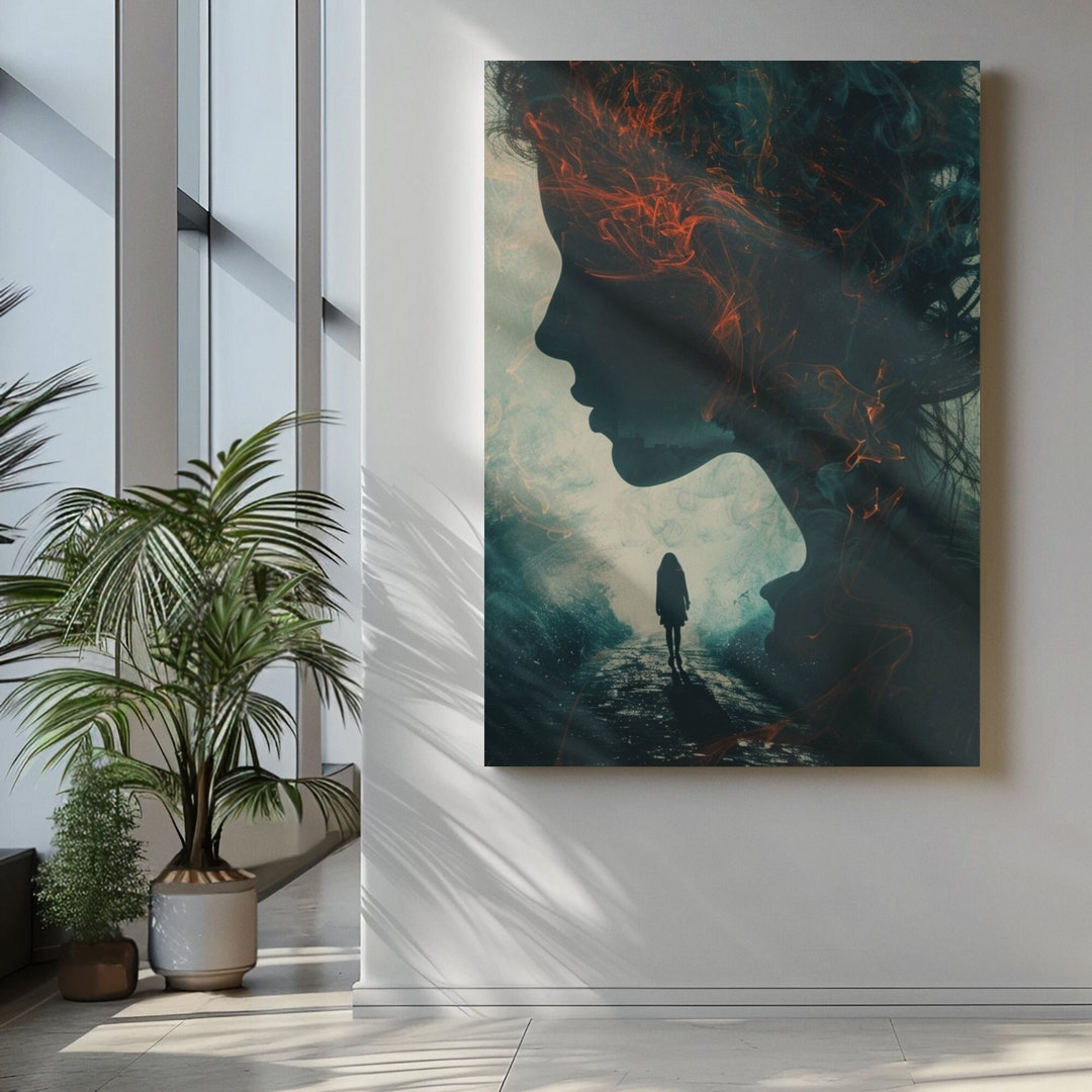 Set of 5 Digital Prints, Double Exposure Silhouette Photography, Unique ...