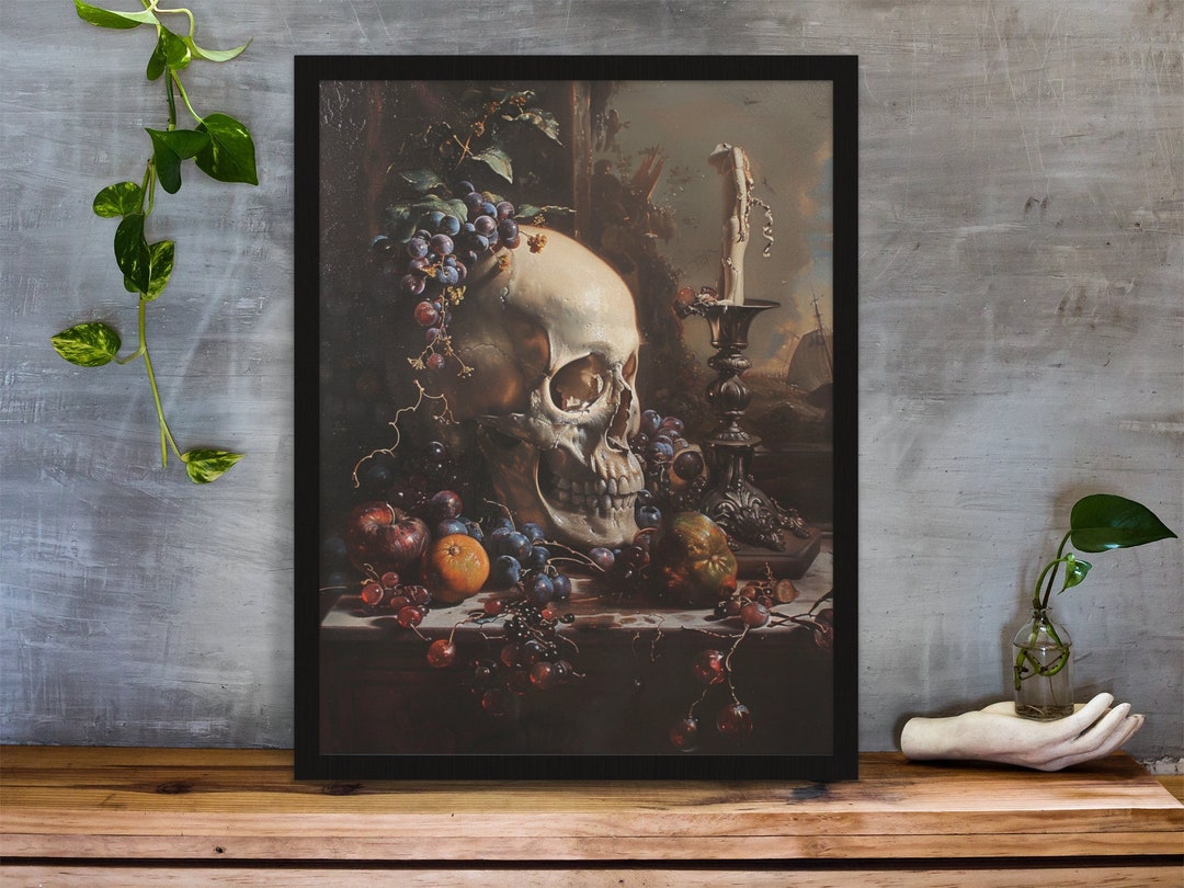 Vanitas Skull Art Print: Memento Mori Still Life (digital Download) - Etsy