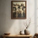 American Gothic Cow Art Print, Grant Wood Inspired Digital Cows With ...