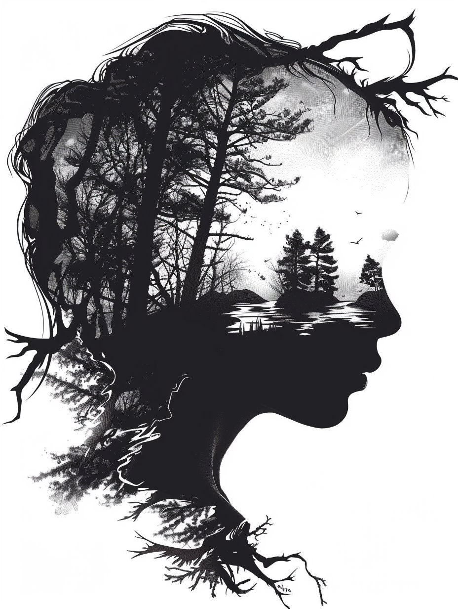 Black and White Trauma Art Prints, Set of 5 Digital Therapy Pieces ...
