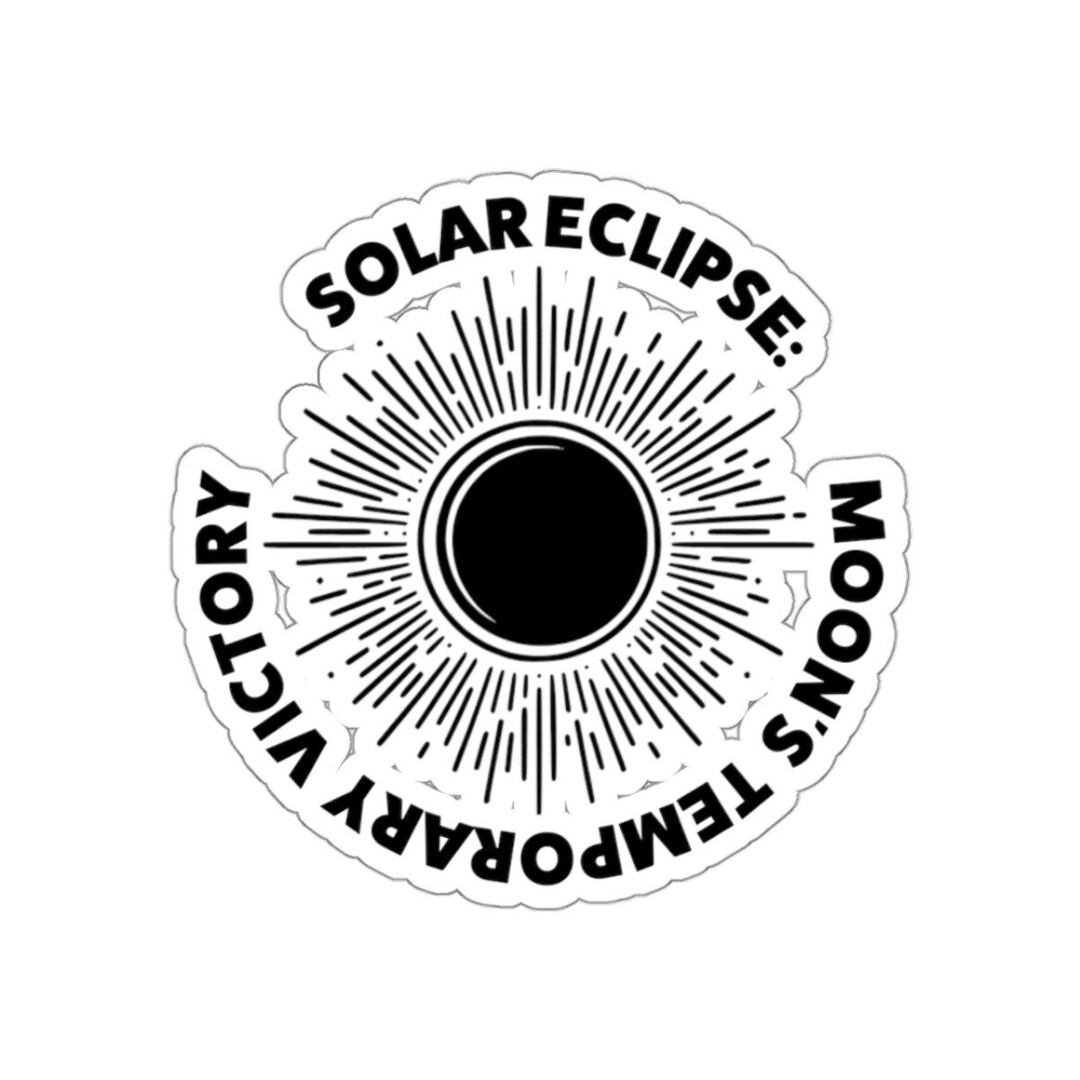 Solar Eclipse Sticker Moon's Temporary Victory Decals for Laptops ...