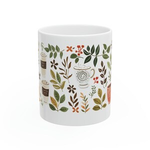 Artisan Coffee Mug With Original Bean and Cup Illustration - Perfect ...
