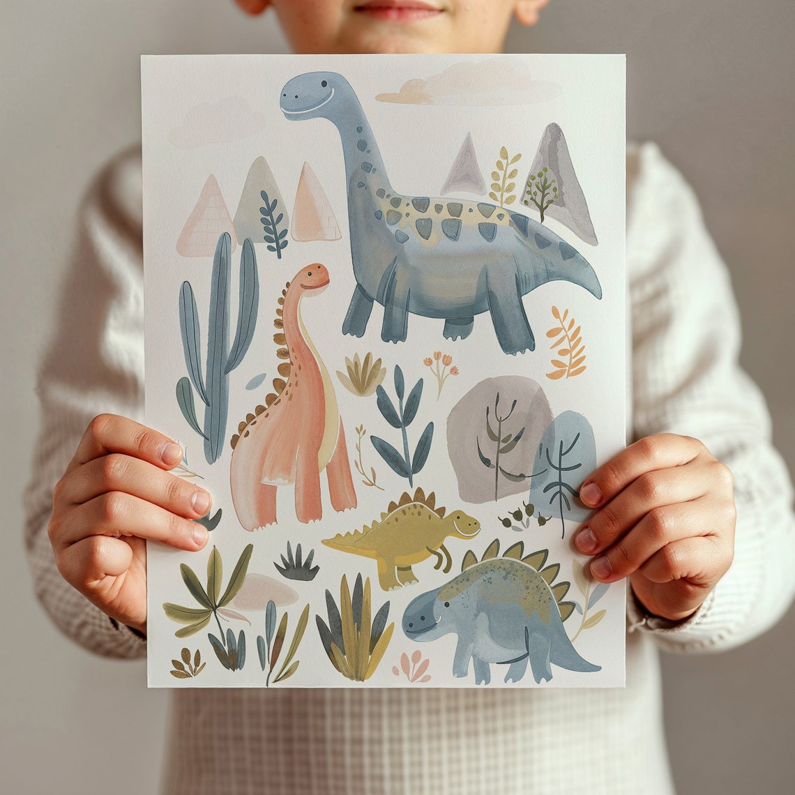 Dinosaur Nursery Wall Art, Kids Room Decor, Playful Dino Posters ...