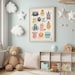 Monster Themed Nursery Wall Art Cute Creatures Kids Posters Set ...